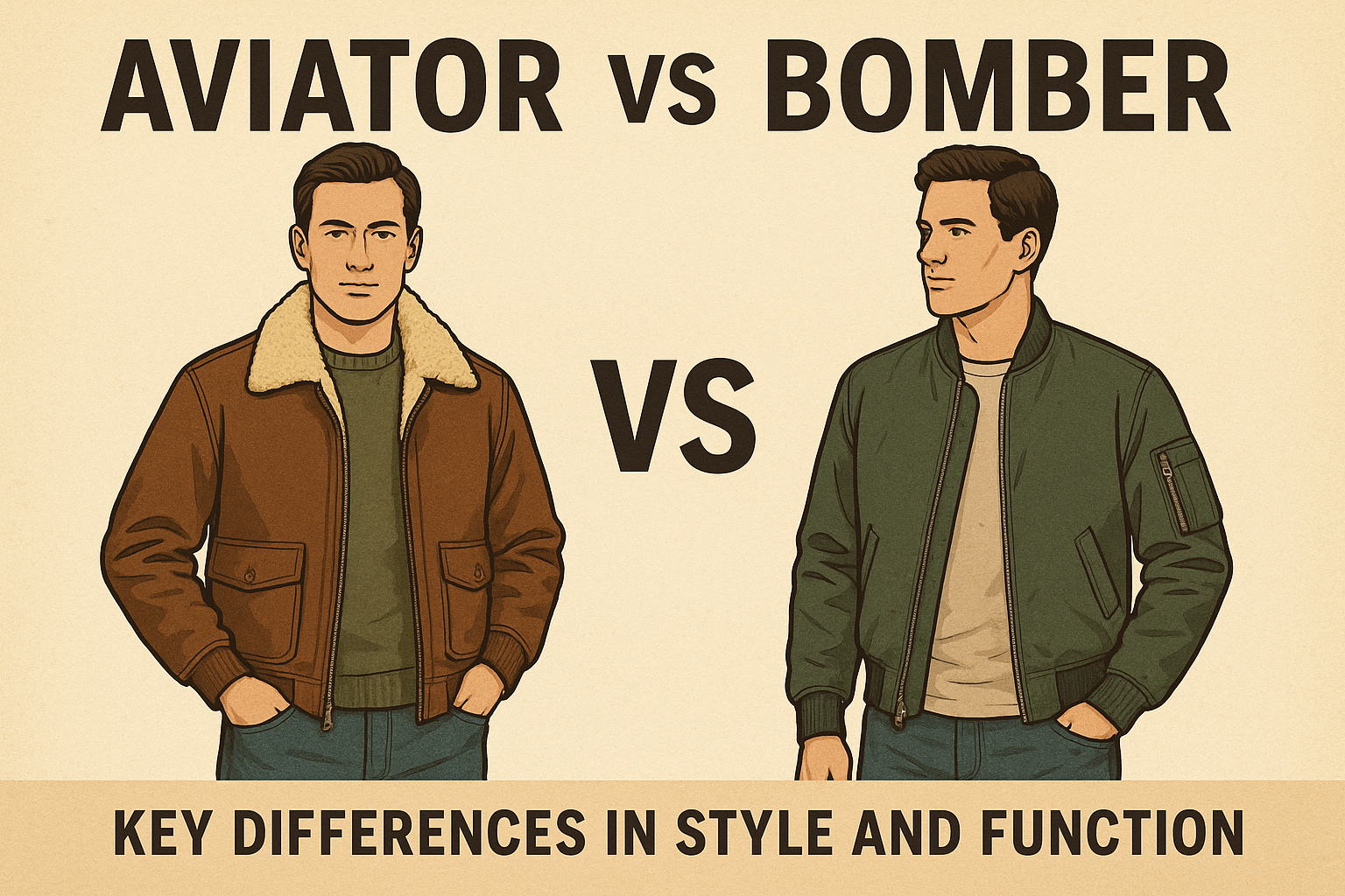 Aviator vs Bomber Jackets: Key Differences in Style and Function