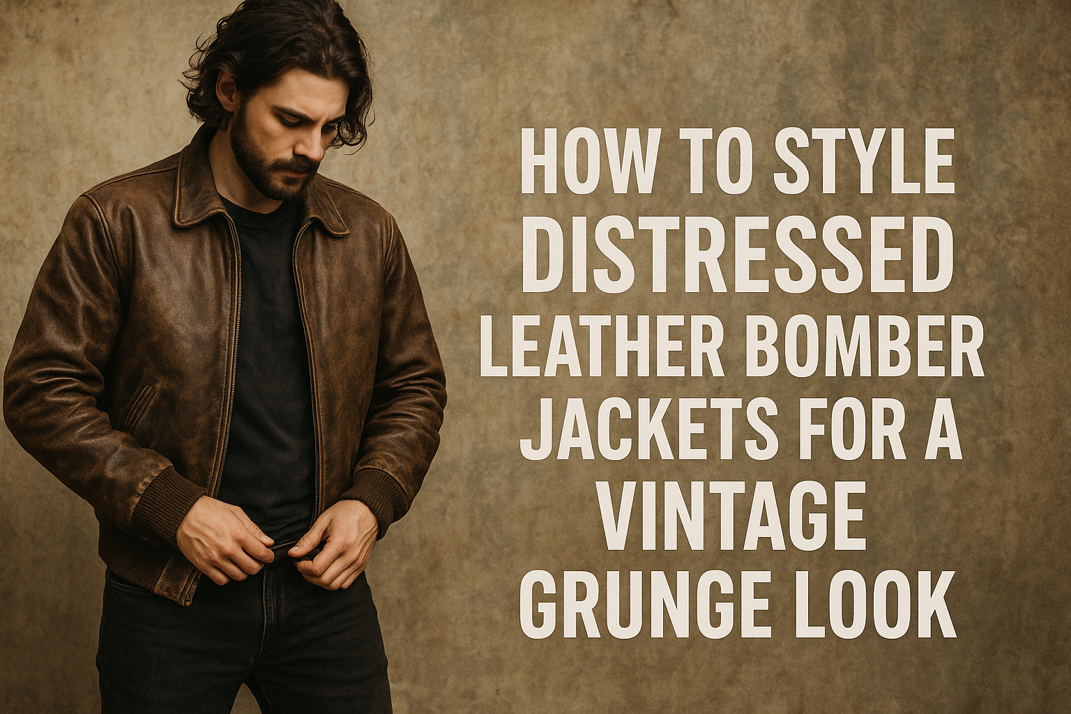 How to Style Distressed Leather Bomber Jackets for a Vintage Grunge Lo