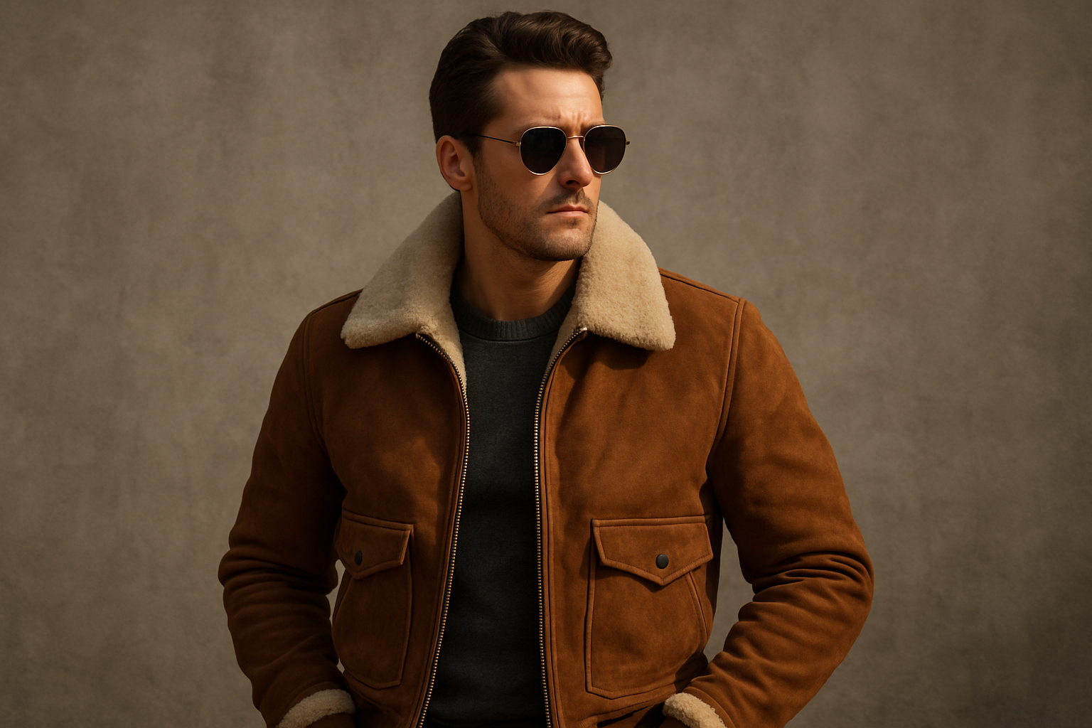 Masculine, Iconic, Essential: Why the Brown Aviator Jacket Still Reign