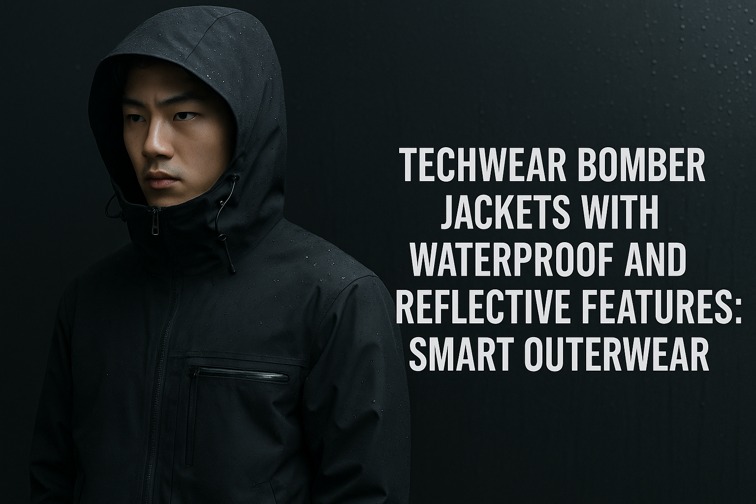 Techwear Bomber Jackets with Waterproof and Reflective Features: Smart