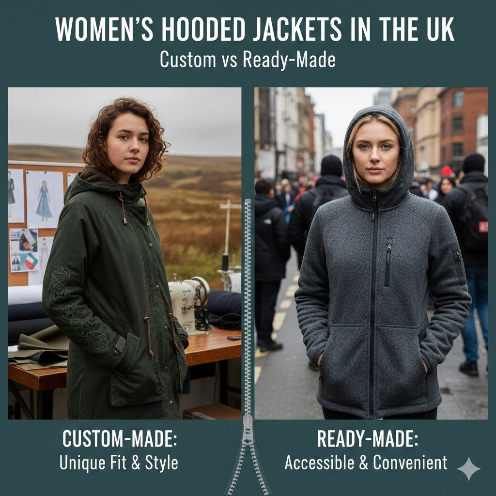 Women’s Hooded Jackets in the UK: Custom vs Ready-Made